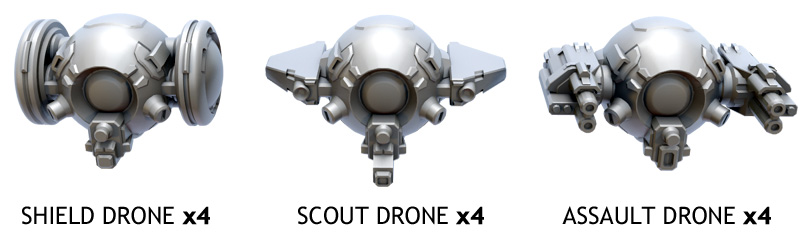 D7 Drones [x12] - Strato Minis Studio