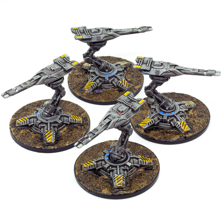 Strato Minis Studio | Wargaming Miniatures | Gun Turret Emplacement [x4]